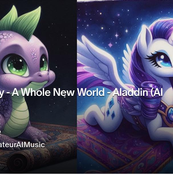 Download Spike & Rarity - A Whole New World - Aladdin (AI Cover) by ...